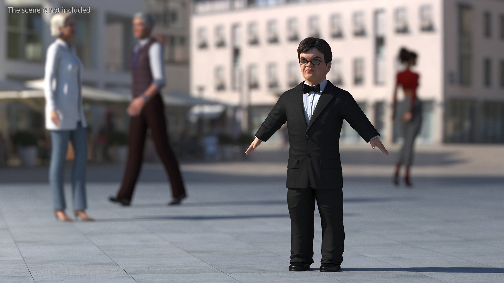 Dwarf Man Wearing Business Suit A-pose 3D Model - TurboSquid 2217228
