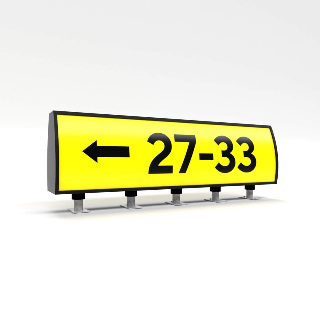 Runway Marker Sign Model Turbosquid 2008112