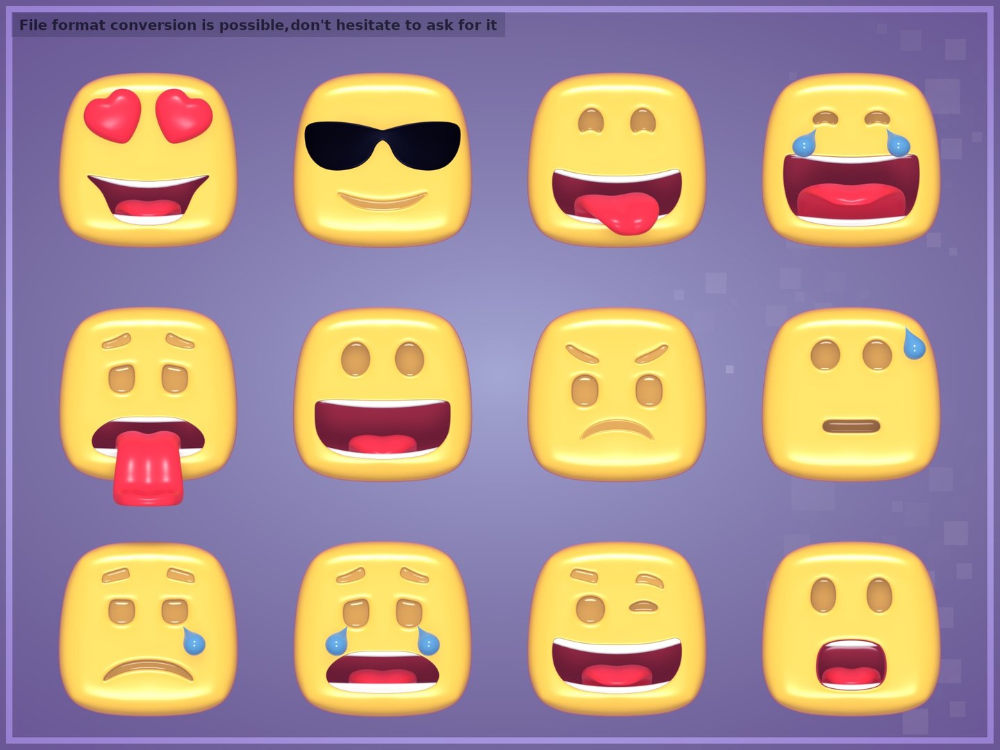 3D Smileys Pack model - TurboSquid 1849479