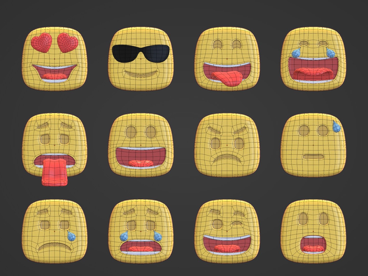 3D Smileys Pack model - TurboSquid 1849479