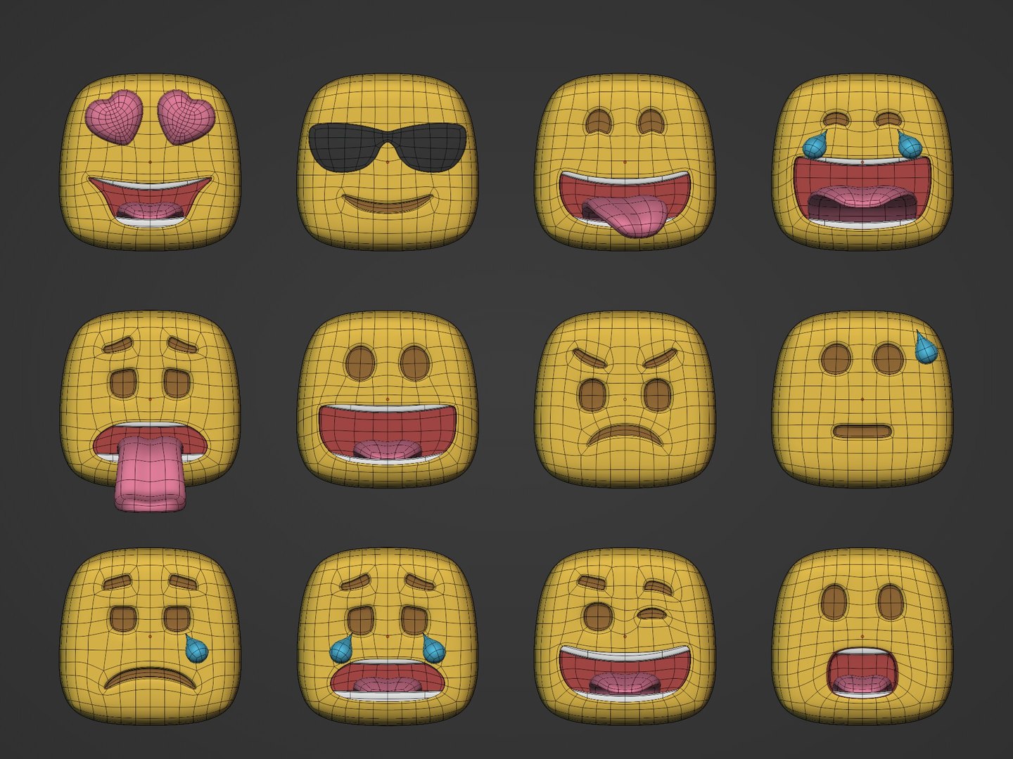 3D Smileys Pack model - TurboSquid 1849479