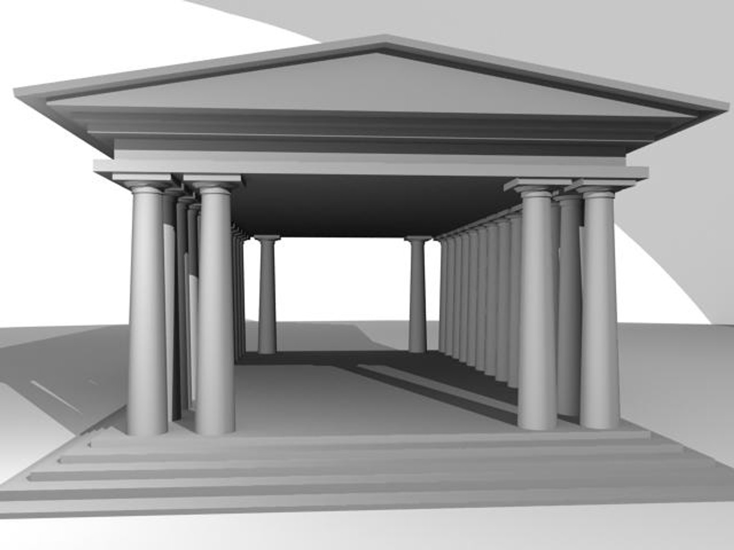 Free Greek Building 3d Model