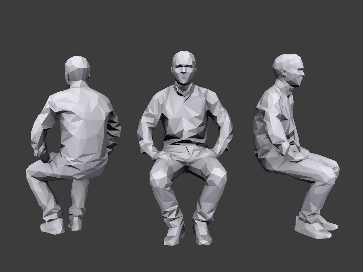 people sitting pack 3d model