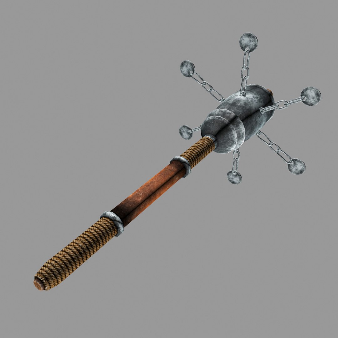 3d Old Worn Turkish Mace Model