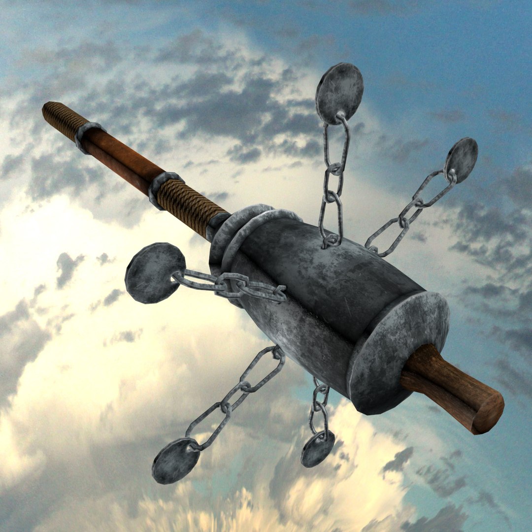 3d Old Worn Turkish Mace Model