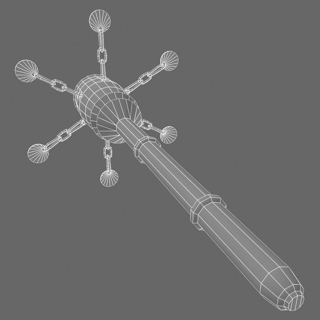 3d Old Worn Turkish Mace Model
