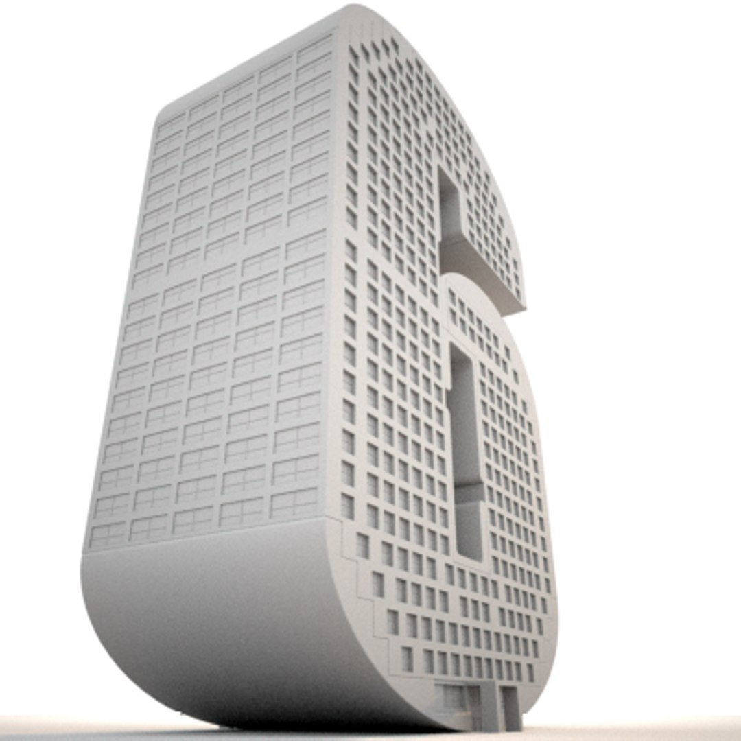 3d Building Shape Number 6