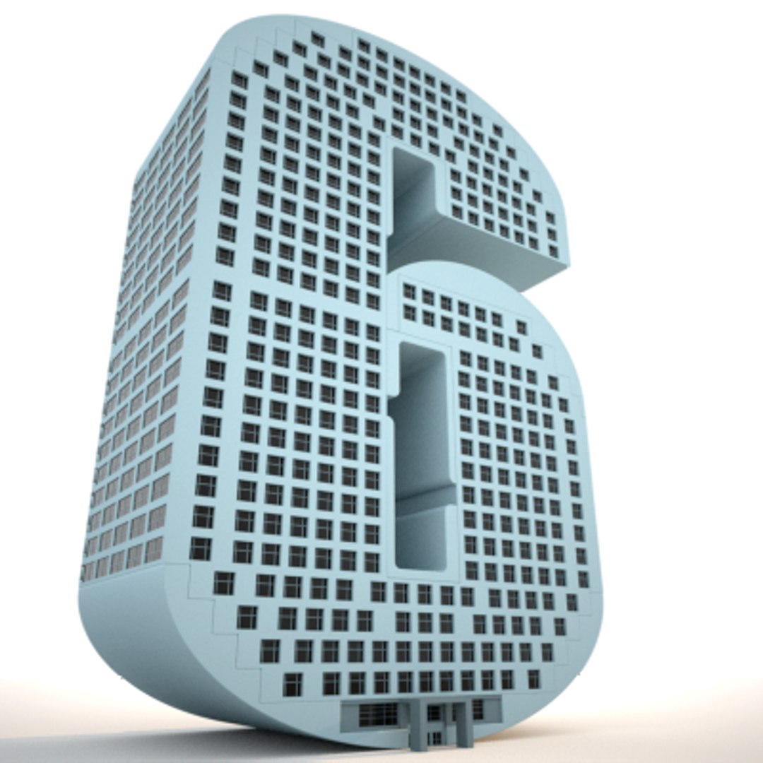 3d Building Shape Number 6
