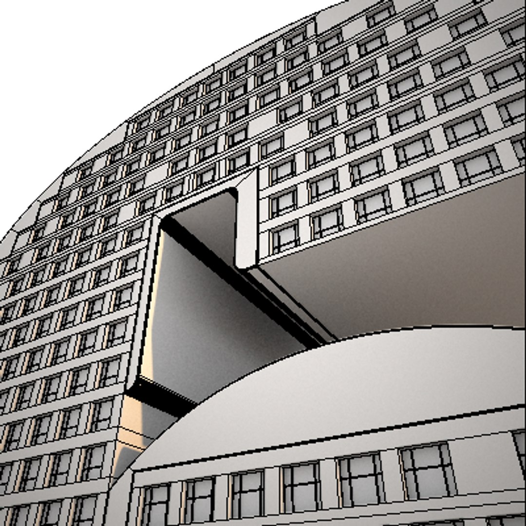 3d Building Shape Number 6