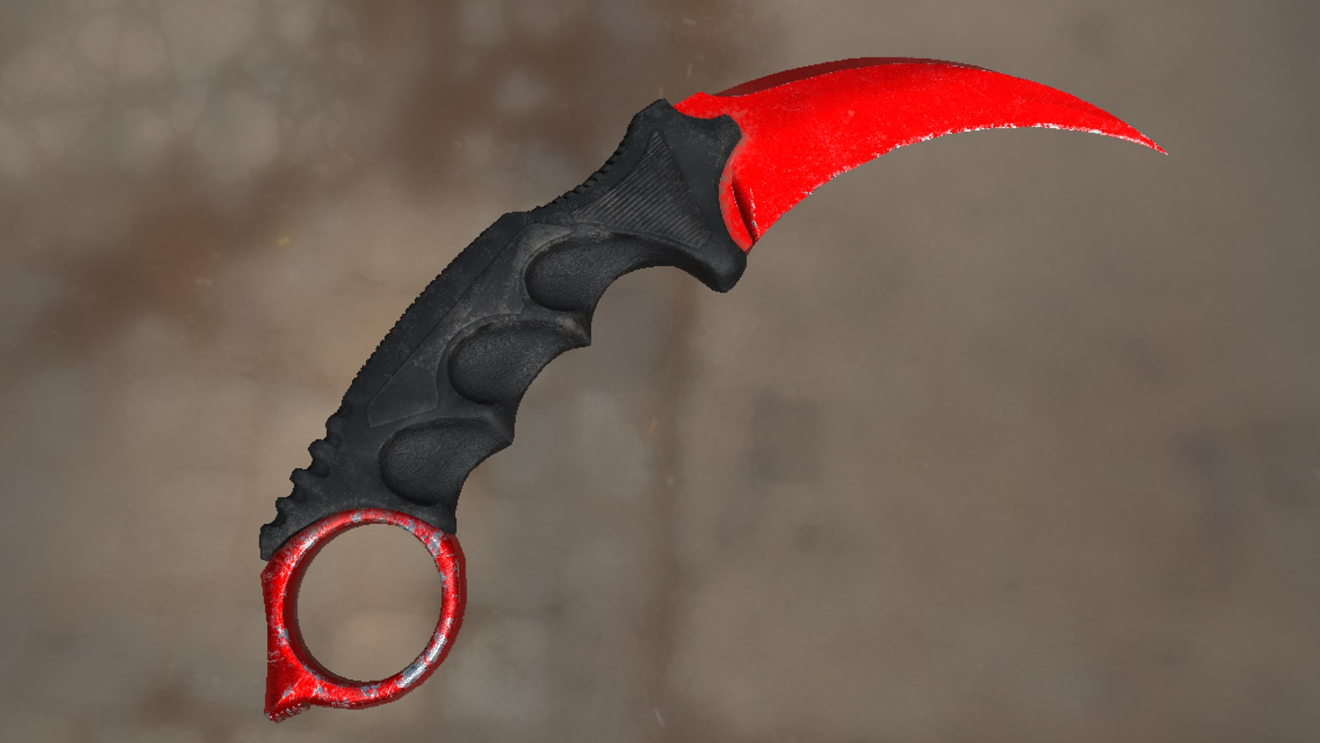 Karambit red 3D - TurboSquid 1338956