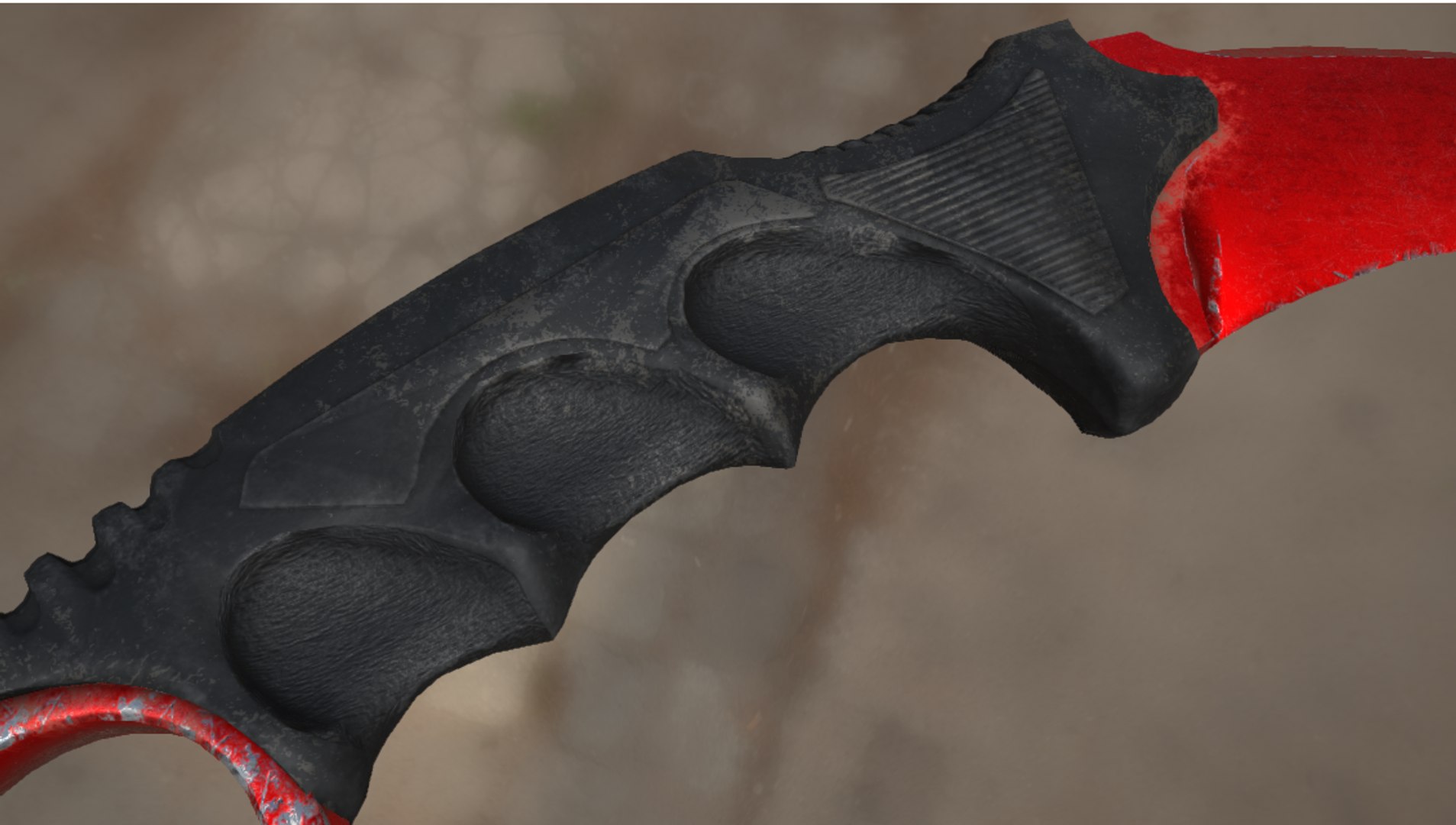 Karambit red 3D - TurboSquid 1338956