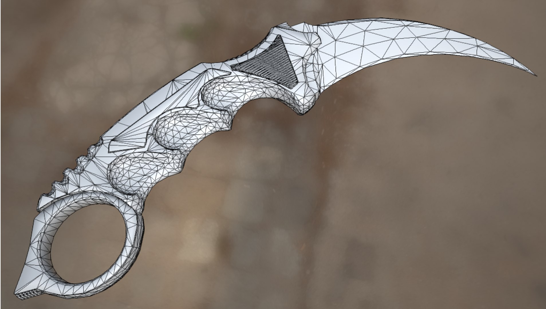 Karambit red 3D - TurboSquid 1338956