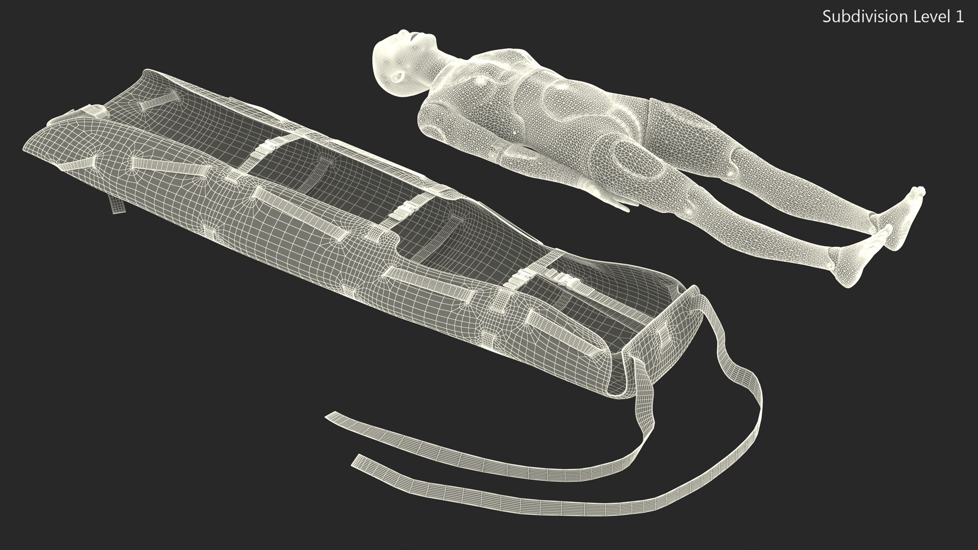 Med Sled with Manikin 3D model - TurboSquid 2151662