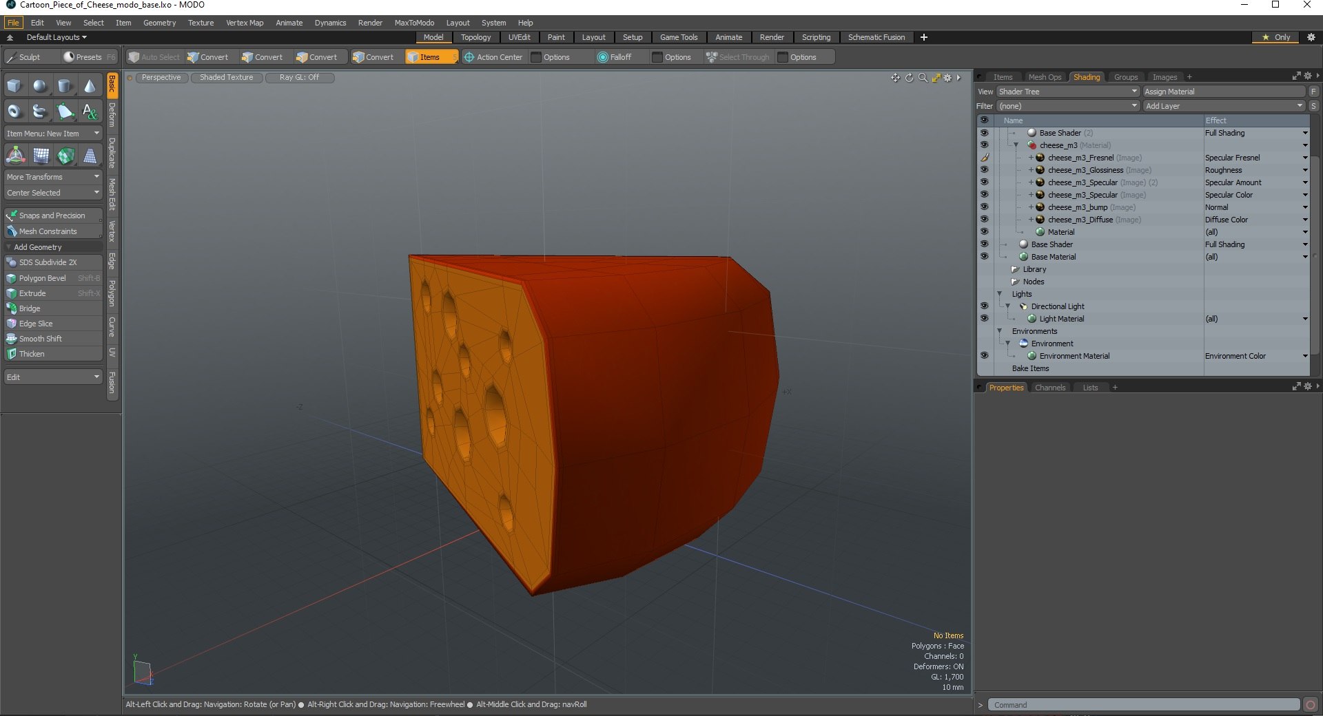Cartoon Piece of Cheese 3D model - TurboSquid 2078024