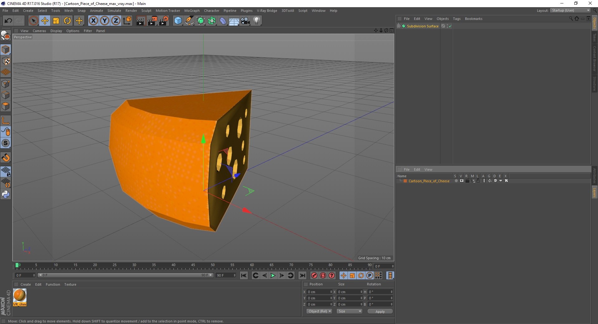Cartoon Piece Of Cheese 3D Model - TurboSquid 2078024
