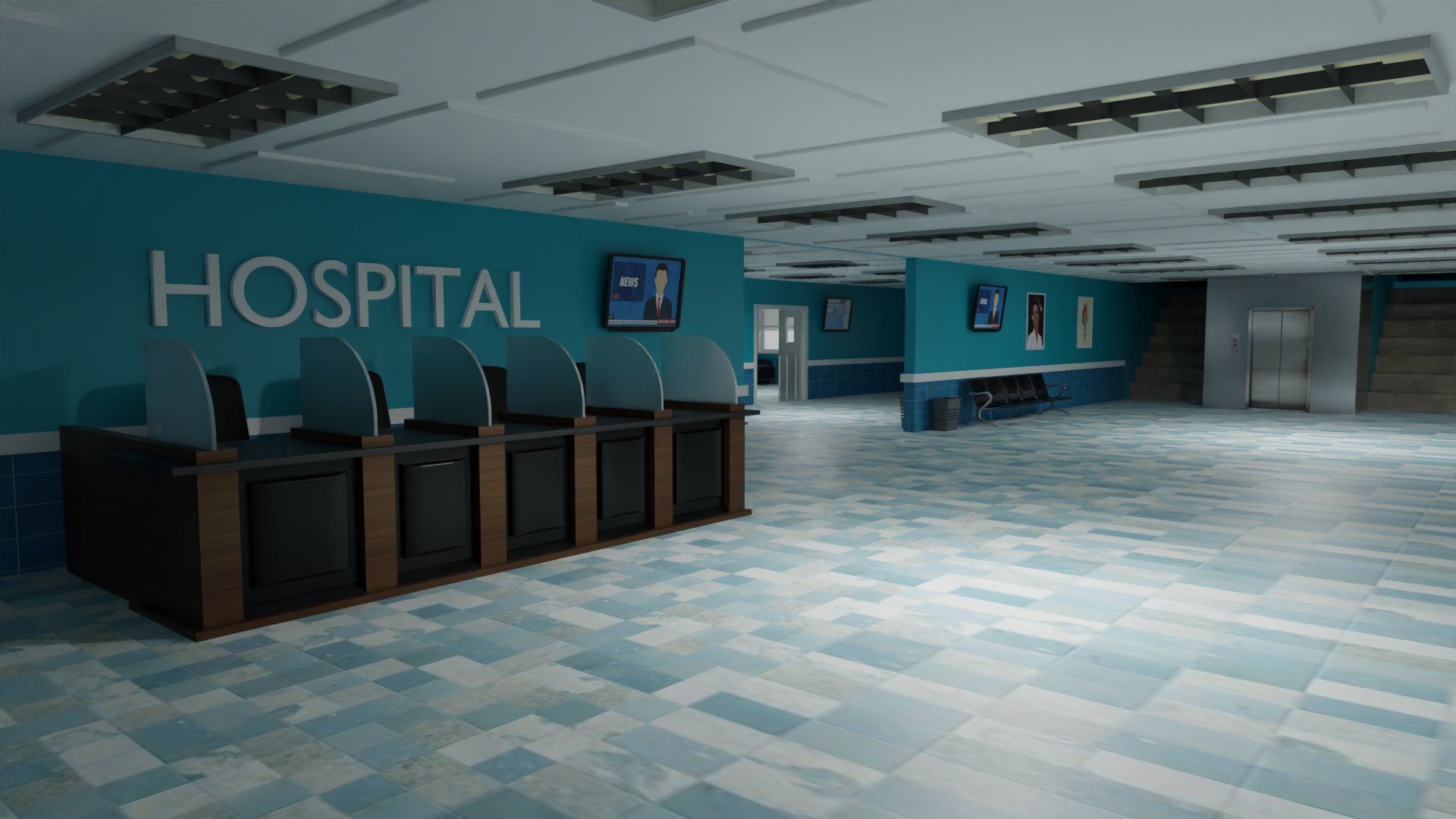 Hospital Interior 3D Model - TurboSquid 2164718
