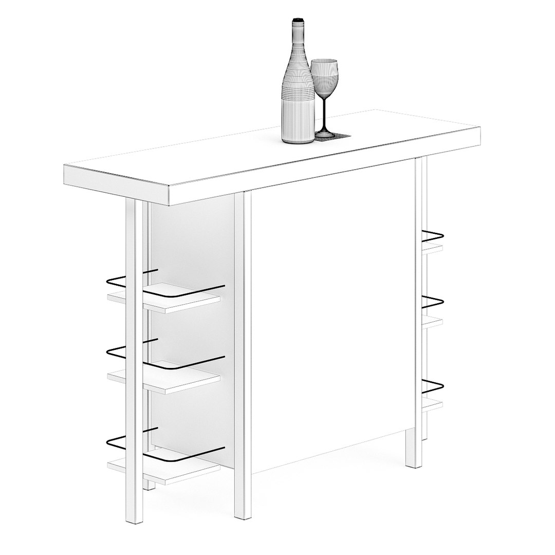 3D Model Mini Bar - TurboSquid 1210624