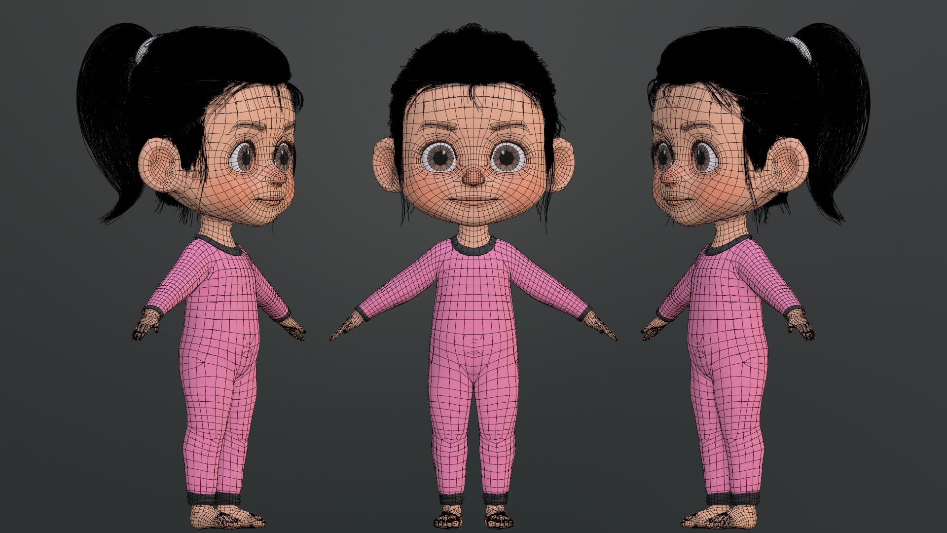 3D Betty Cartoon Girl Character - TurboSquid 2238701