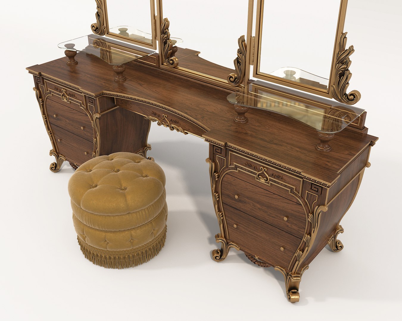 Classic Style Dressing Table 11 3D - TurboSquid 2183238
