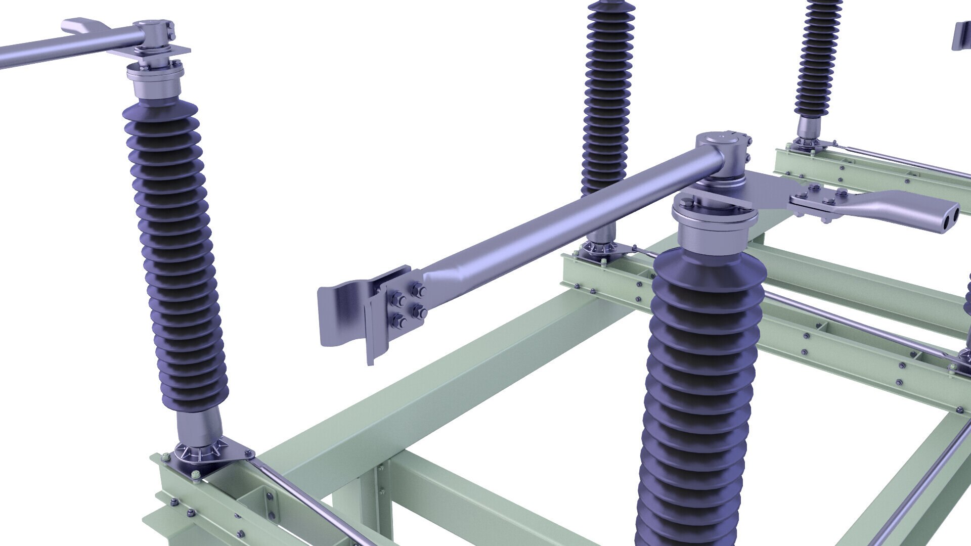 3D Substation Off Center Break Disconnector 32 Model - TurboSquid 2098675