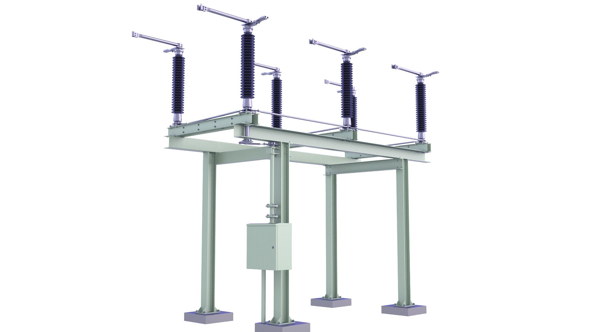 3D Substation Off Center Break Disconnector 32 Model - TurboSquid 2098675