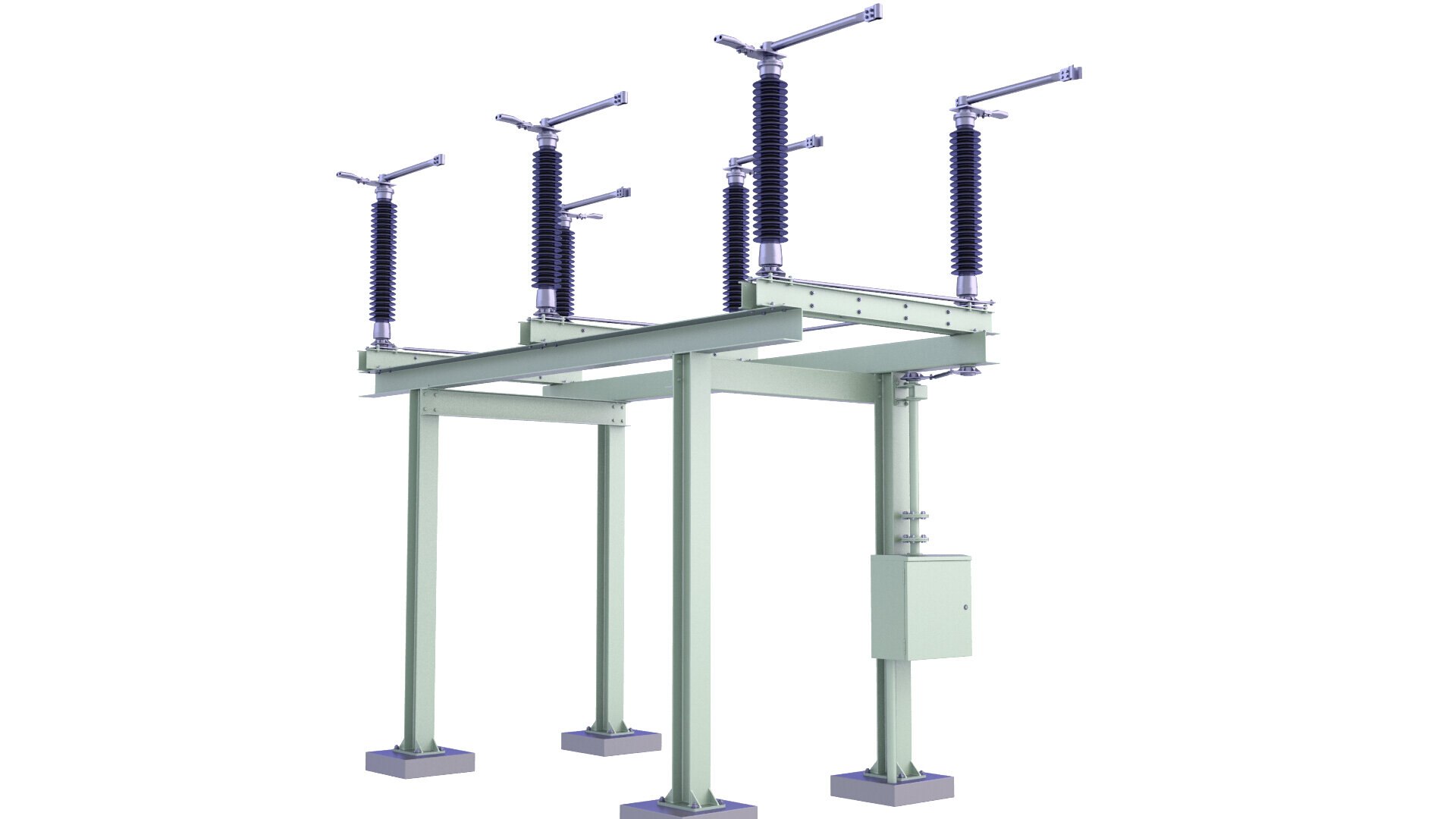 3D Substation Off Center Break Disconnector 32 Model - TurboSquid 2098675