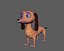 Dog Taksa Cartoon 3d Model