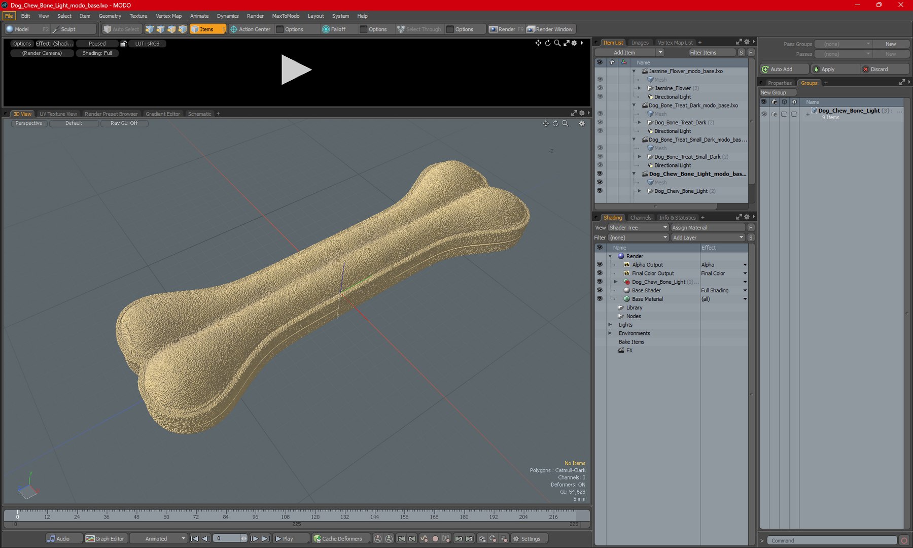 3D Dog Chew Bone Light - TurboSquid 2172243