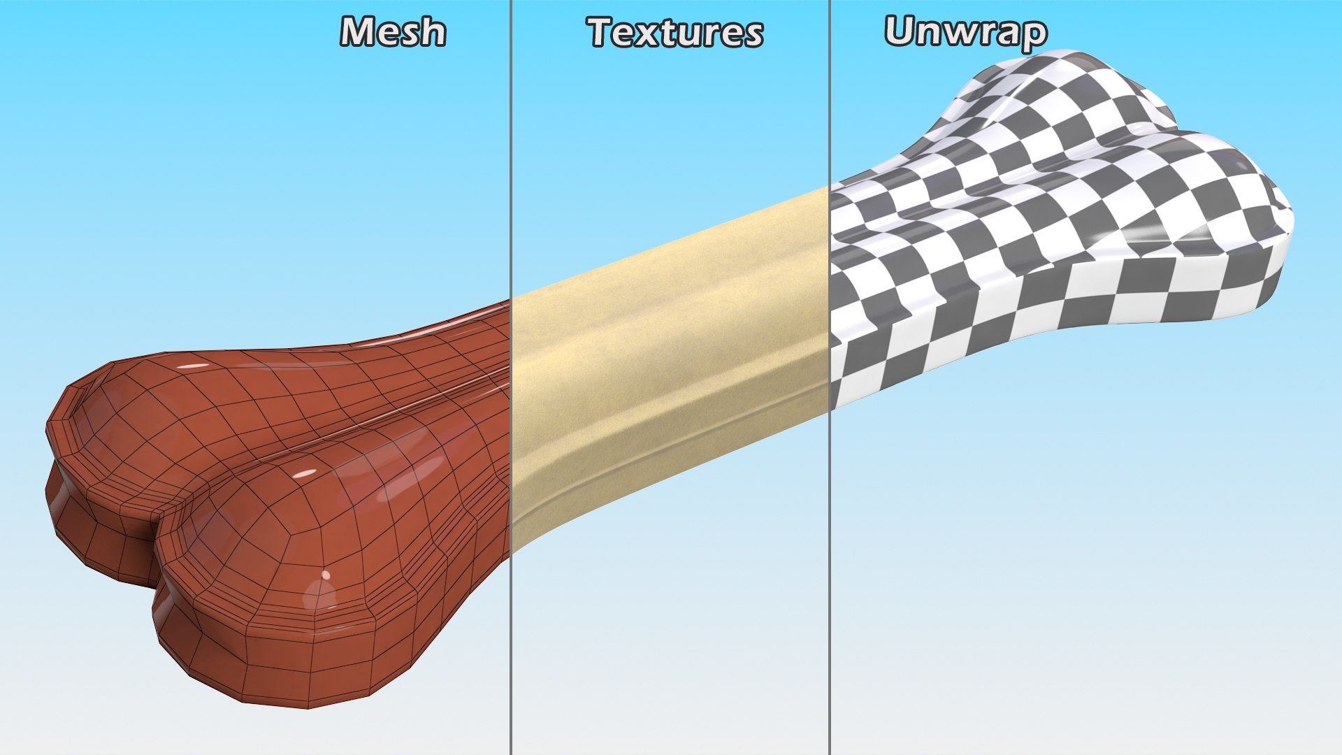 3D Dog Chew Bone Light - TurboSquid 2172243