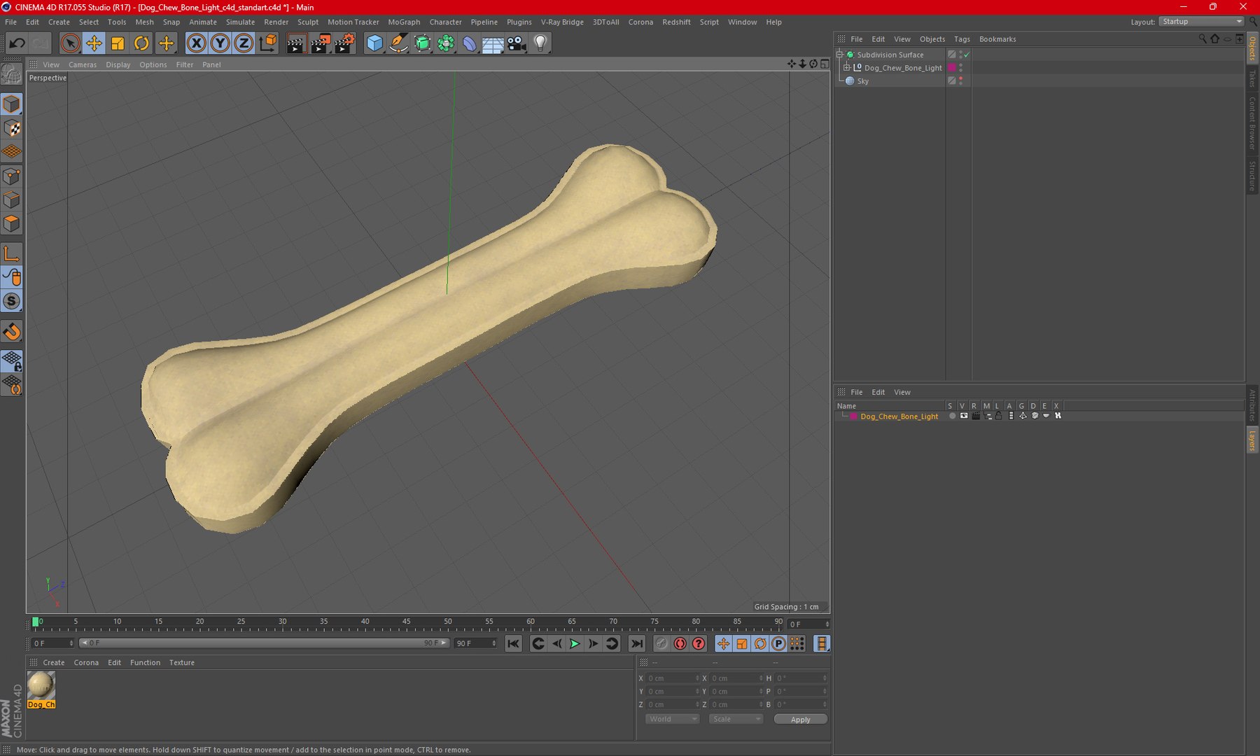 3D Dog Chew Bone Light - TurboSquid 2172243