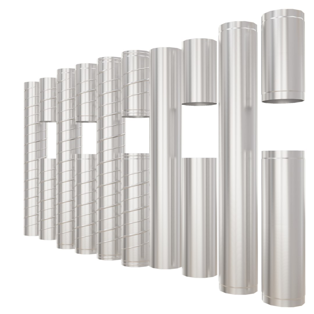 3D Model Round HVAC Ducting Pack - TurboSquid 2092641