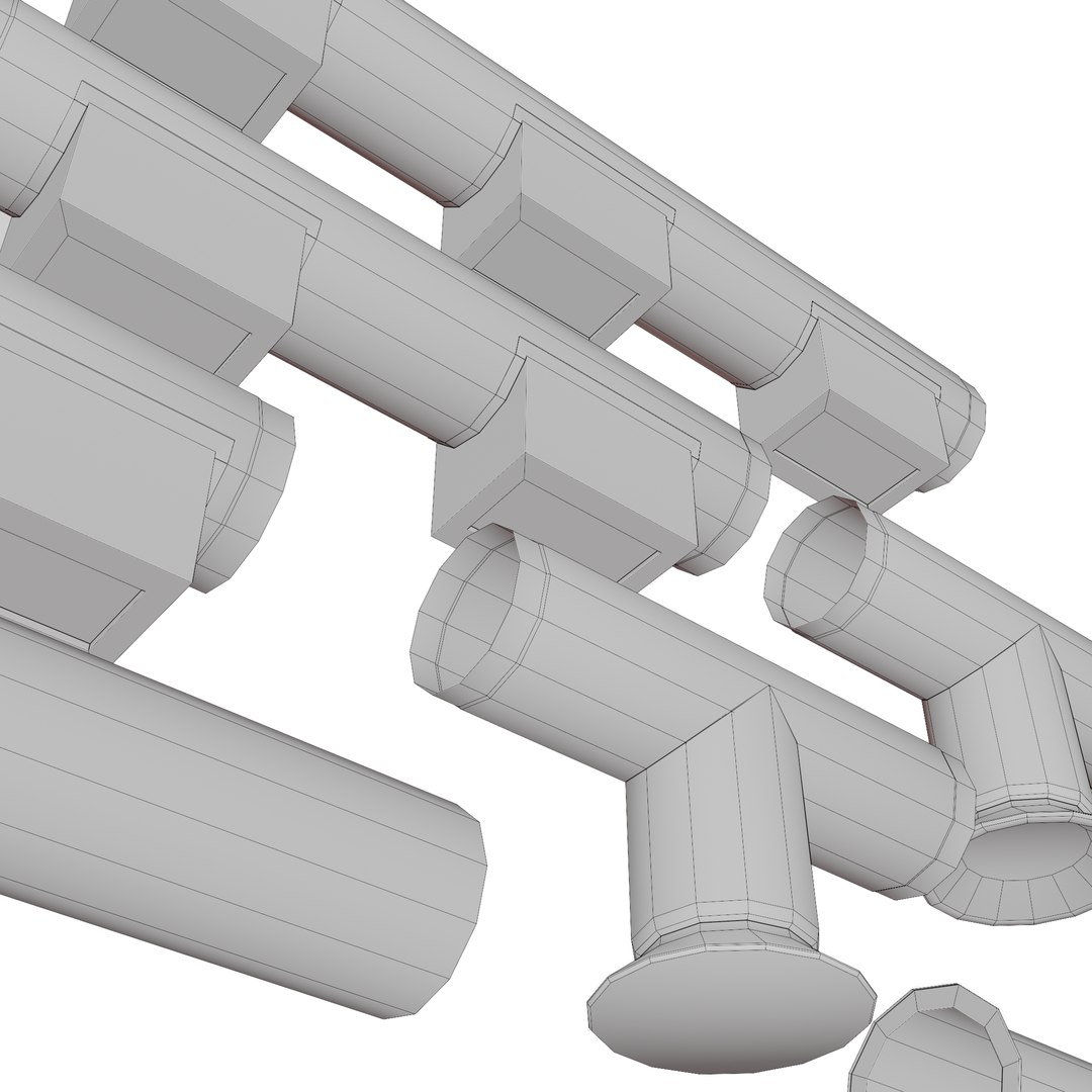 3D Model Round HVAC Ducting Pack - TurboSquid 2092641