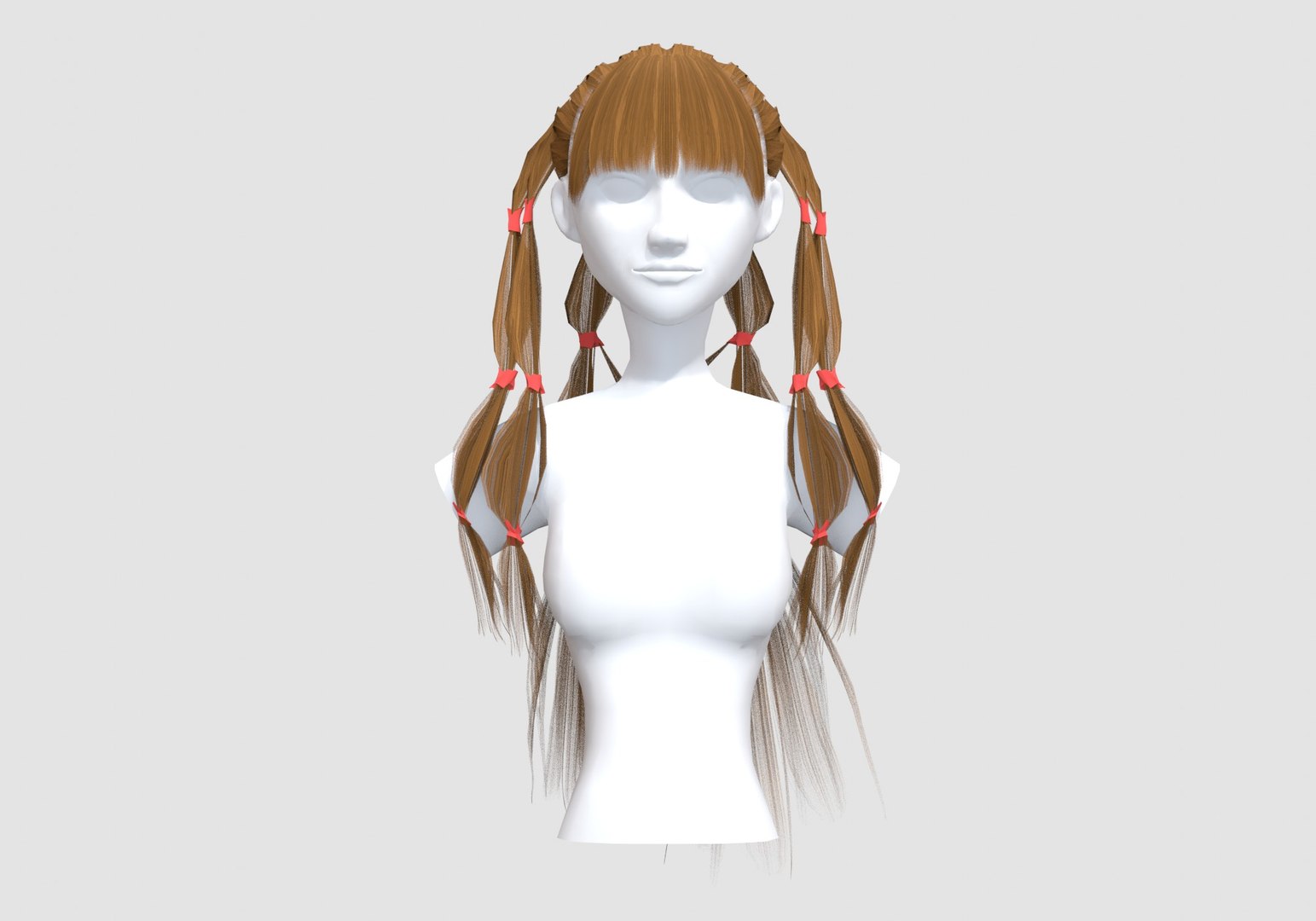3D Model Stylized Female Hairstyle - TurboSquid 1941802