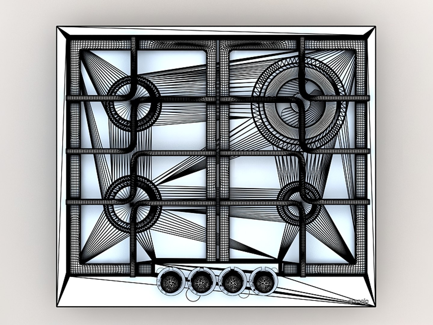 3d model gorenje gas hob
