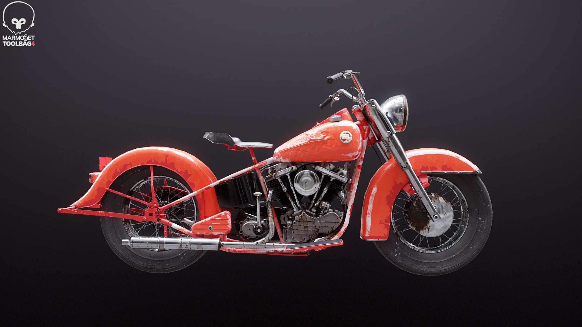 Harley Davidson FLEL 1957 Rusted 3D - TurboSquid 2225660