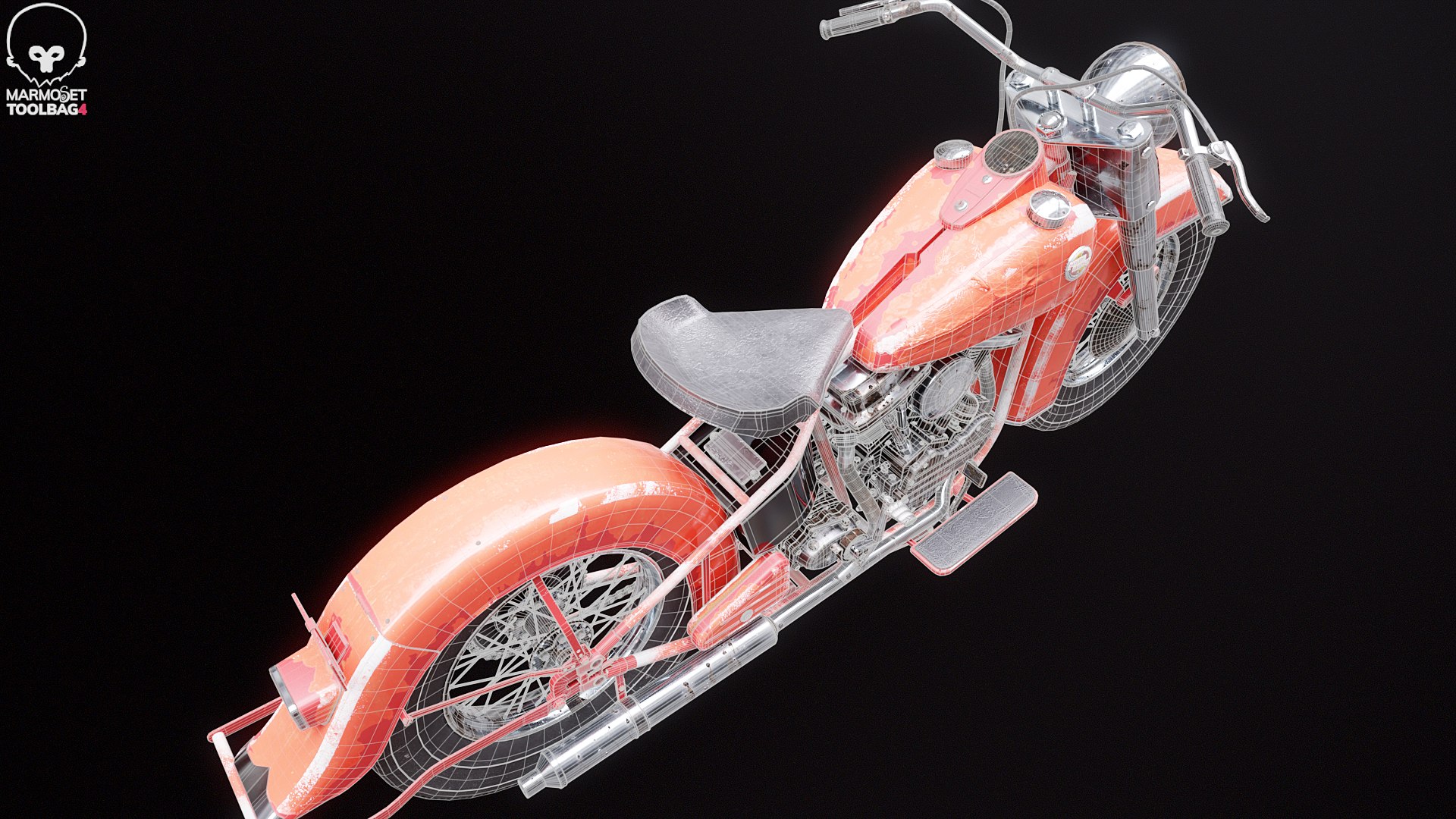 Harley Davidson FLEL 1957 Rusted 3D - TurboSquid 2225660