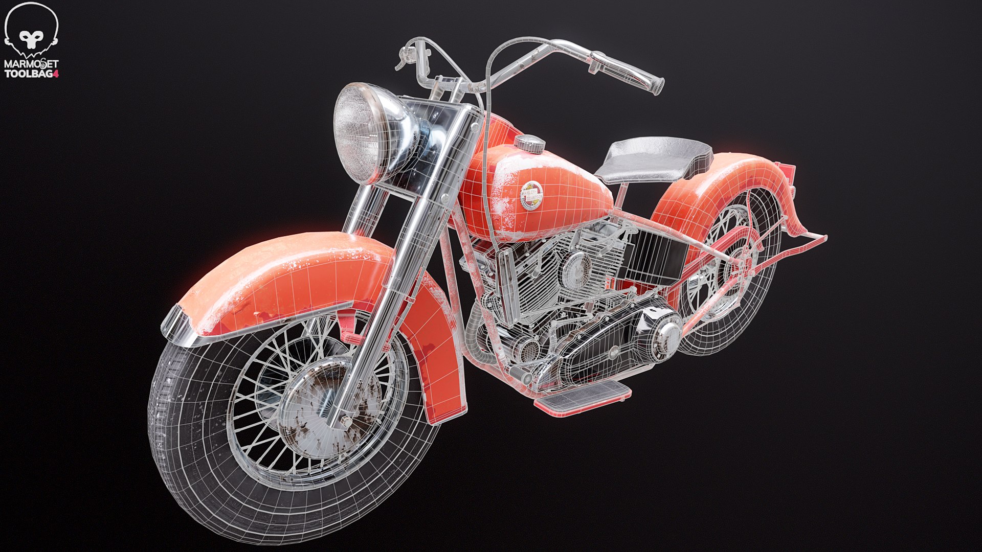 Harley Davidson FLEL 1957 Rusted 3D - TurboSquid 2225660