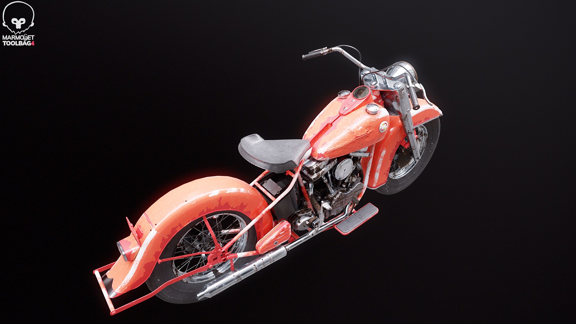 Harley Davidson FLEL 1957 Rusted 3D - TurboSquid 2225660