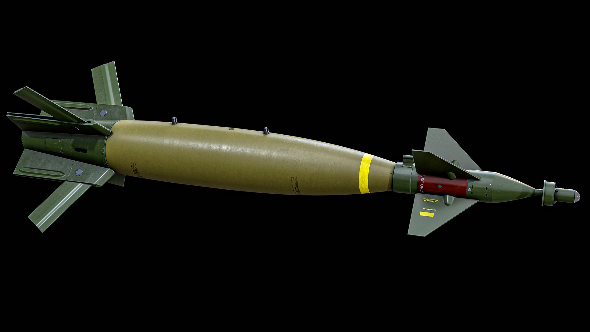 GBU-10 Paveway 2 Green Aircraft Guided Bomb PBR 3D Model - TurboSquid ...