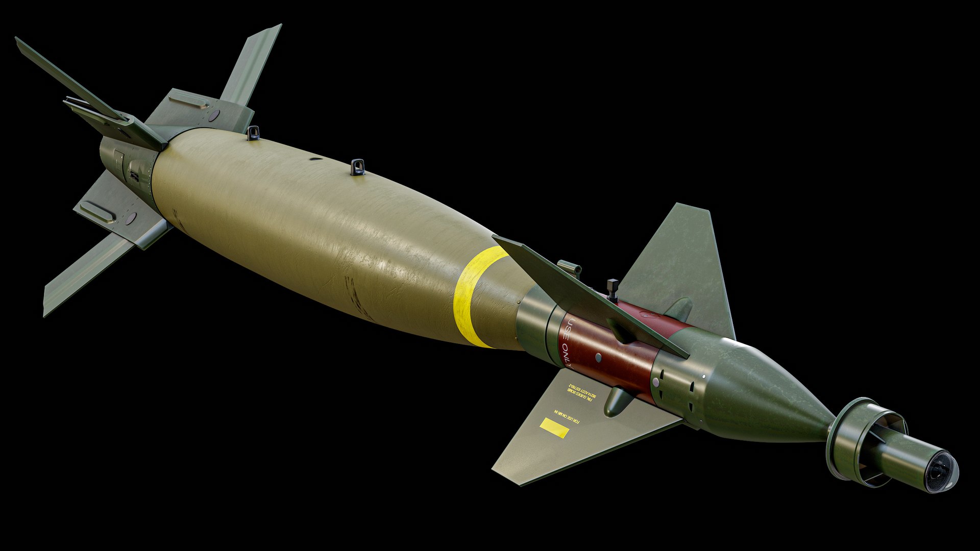 GBU-10 Paveway 2 Green Aircraft Guided Bomb PBR 3D Model - TurboSquid ...