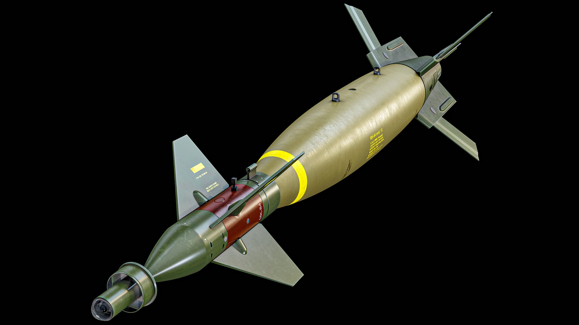 GBU-10 Paveway 2 Green Aircraft Guided Bomb PBR 3D Model - TurboSquid ...