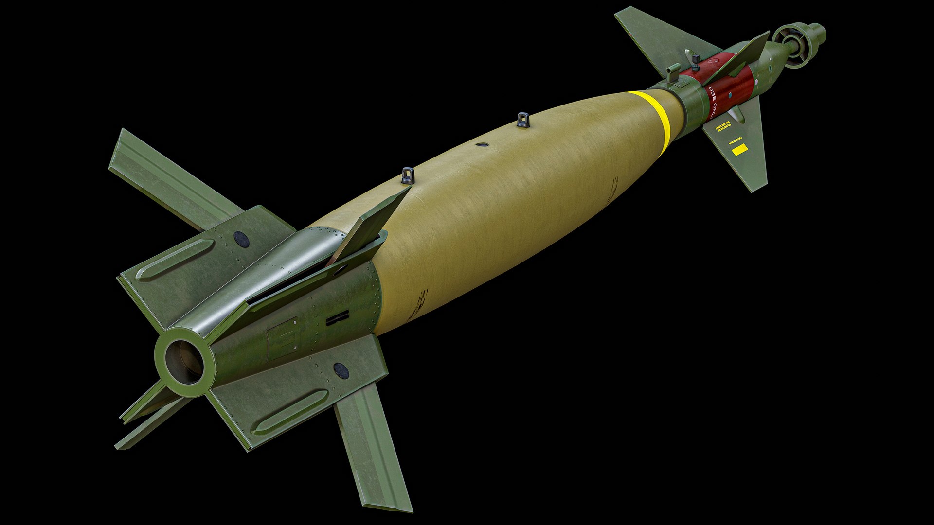 GBU-10 Paveway 2 Green Aircraft Guided Bomb PBR 3D Model - TurboSquid ...