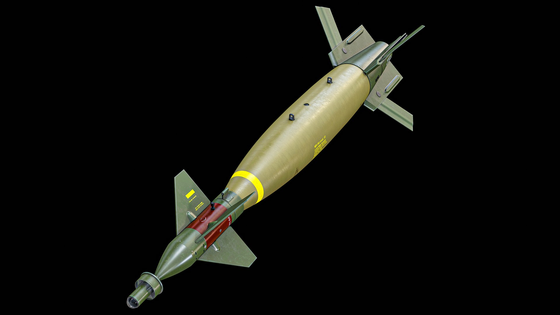 GBU-10 Paveway 2 Green Aircraft Guided Bomb PBR 3D Model - TurboSquid ...