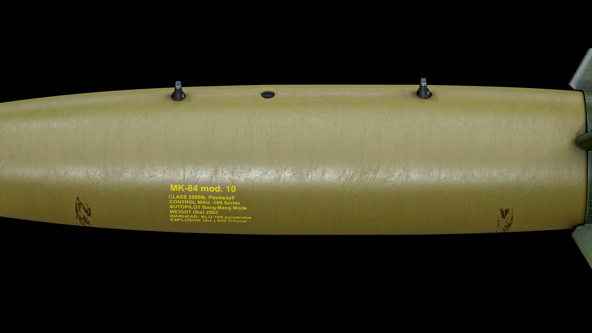 GBU-10 Paveway 2 Green Aircraft Guided Bomb PBR 3D Model - TurboSquid ...