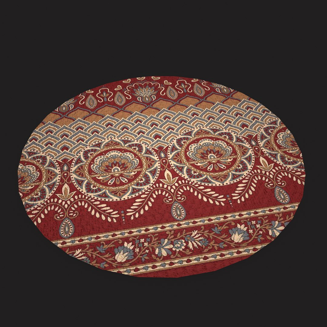 Round Tapestry Design Seven 3D Model - TurboSquid 1842214