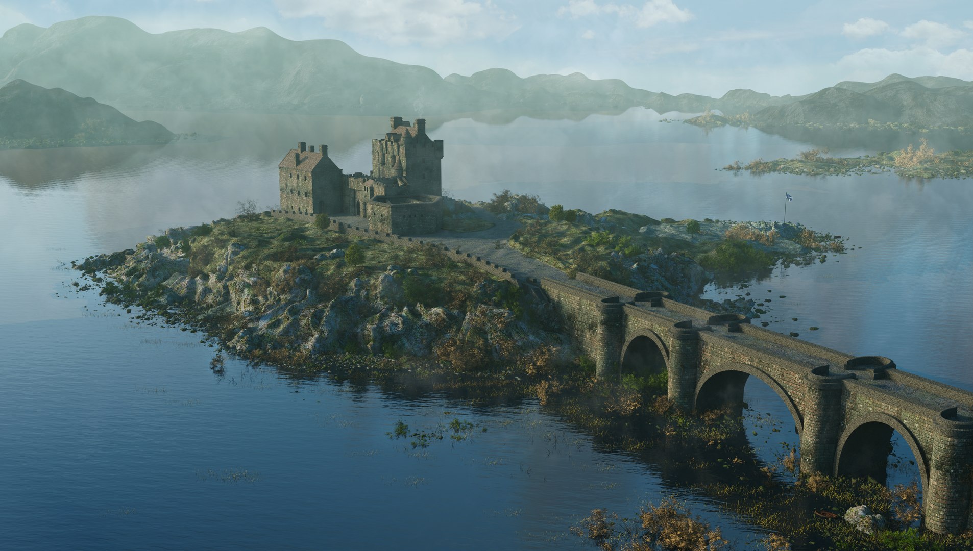3D model Eilean Donan Castle Scotland - TurboSquid 2154359