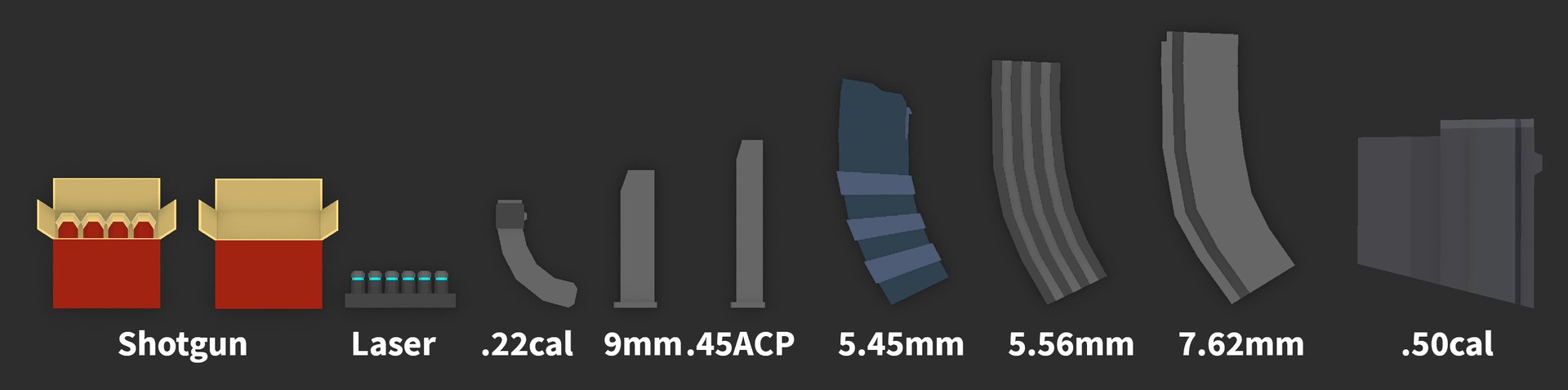 Low-poly Ammo Pack Shell Model - TurboSquid 1356286