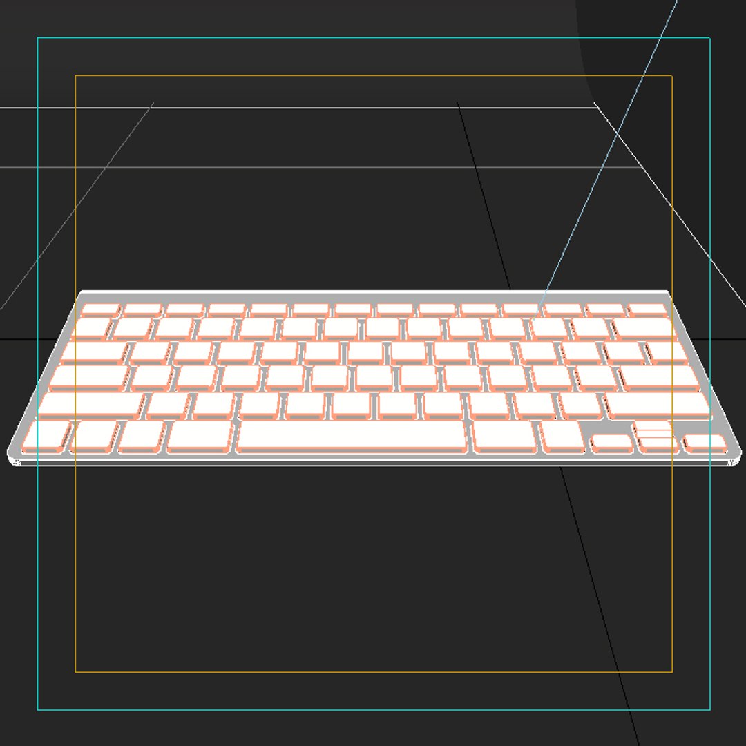 3d Model Apple Mac Wireless Keyboard