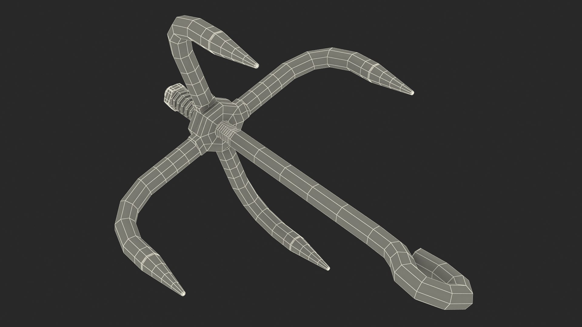 Folding Grappling Hook 3D Model - TurboSquid 1991627