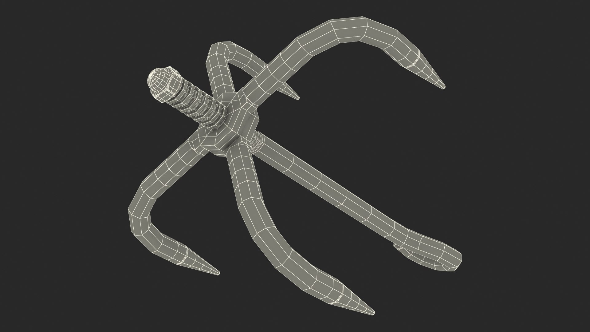 Folding Grappling Hook 3D Model - TurboSquid 1991627